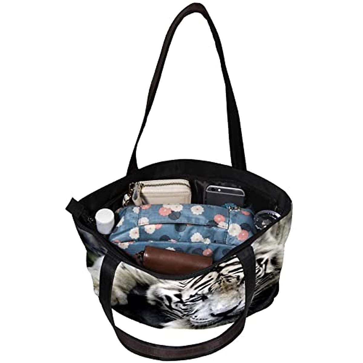 Tote Bag Women Satchel Bag Handbag Stylish Tote Handbag for Women Hobo Bag Fashion Crossbody Bag, Animal White Tiger
