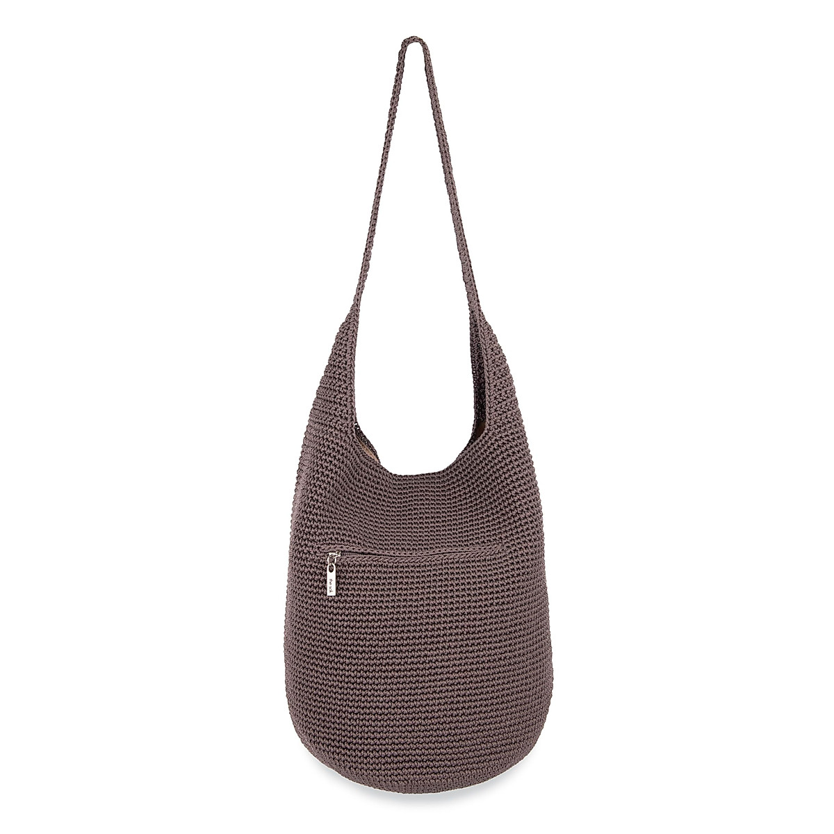 The Sak 120 Hobo Bag in Crochet, Large Purse with Single Shoulder Strap, Mushroom