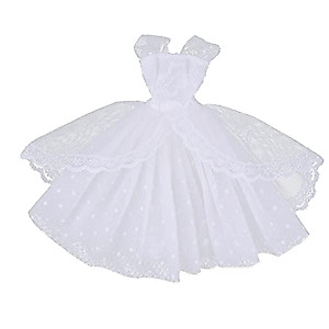 Gorgeous 12inch Fashion Doll Princess Evening Gown Lace Wedding Dress Outfits