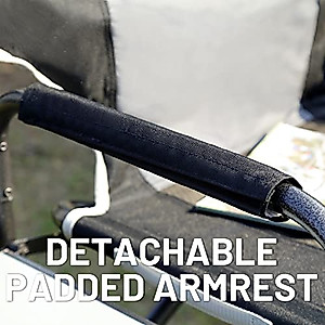 TIMBER RIDGE Lightweight Oversized Camping Chair, Portable Aluminum Directors Chair with Side Table for Outdoor Camping, Lawn, Picnic and Fishing, Supports 400lbs (Black) Ideal Gift