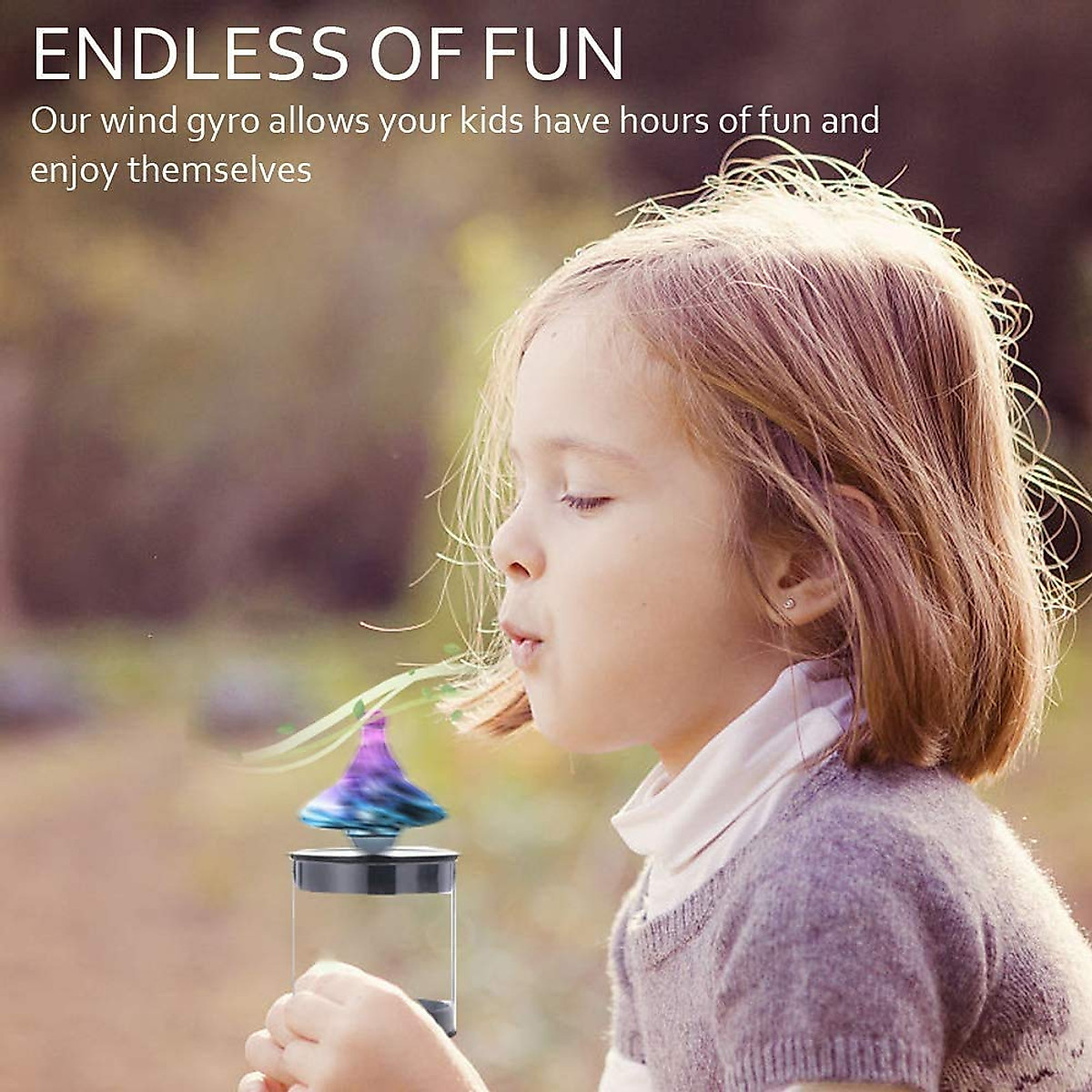 Spinning Top, Wind Gyro, Wind Blow Turn Gyro Desktop Decompression Toys, Airflow Spinning Gyro, Desktop Gyro, Stress Relief Toy, Valentine's Day Present