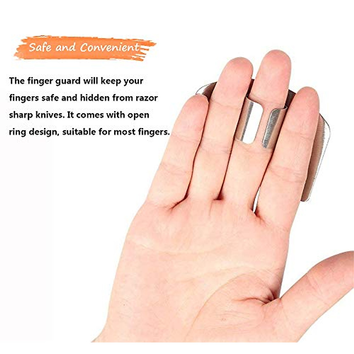 4PCS Stainless Steel Finger Guard£¬Finger Protector Hand Guard Avoid Hurting£¬Safe Knives Guard Chop Safe Slice Kitchen Tool for Dicing and Slicing in Kitchens