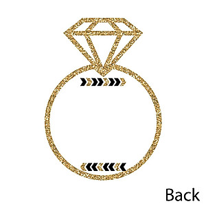 Big Dot of Happiness Bride Tribe - Shaped Cards - Bridal Shower or Bachelorette Party Thank You Note with Envelopes - Set of 12