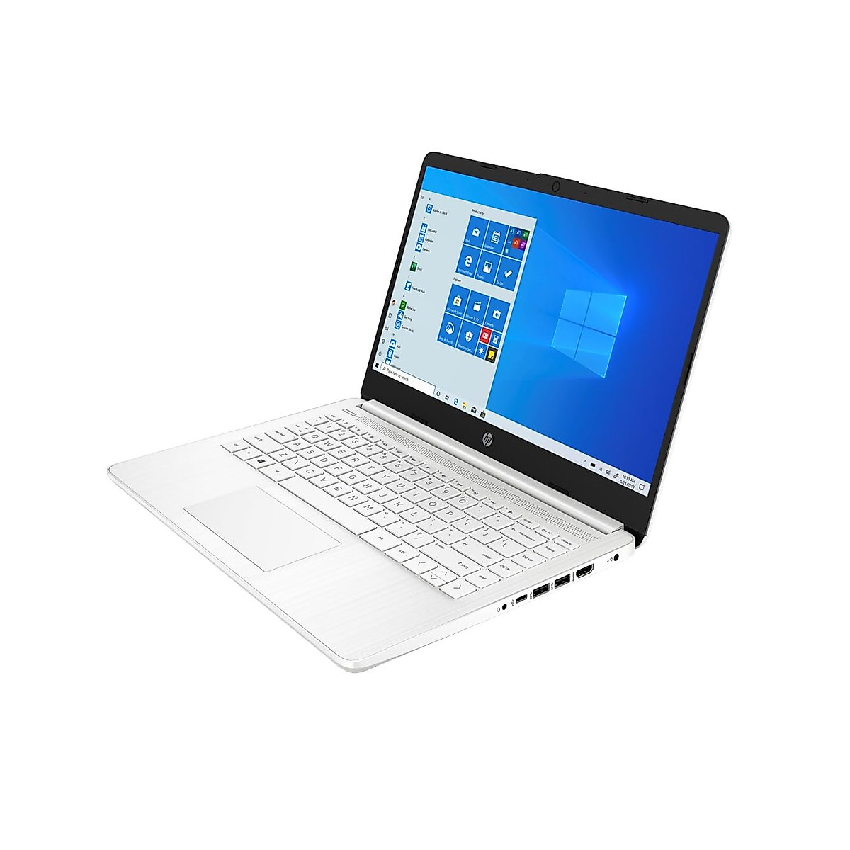 HP 14 Laptop, Intel Celeron N4020, 4 GB RAM, 64 GB Storage, 14-inch HD Touchscreen, Windows 10 Home, Thin & Portable, 4K Graphics, One Year of Microsoft 365 (14-dq0080nr, 2021, Snowflake White)