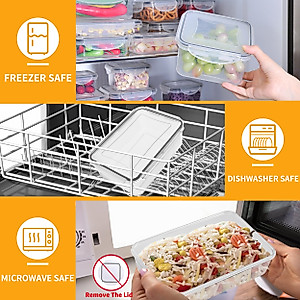 GEIKR 52 PCS Large Food Storage Containers with Lids Airtight, BPA-Free Leakproof Plastic Meal Prep Containers Reusable,Microwave & Dishwasher & Freezer Safe,Includes Labels & Pen
