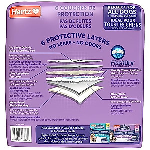 Hartz Home Protection Odor Eliminating Scented Dog Pads, Super Absorbent & Won’t Leak, Lavender Scent, Regular Size, 50 Count