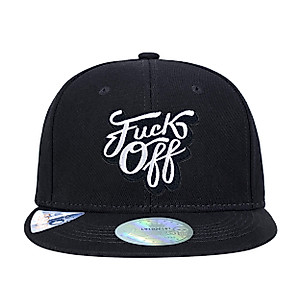 tilgomedal Snapback Hats for Men Typeface Embroidery Adjustable Flat Bill Hat Unisex Baseball Caps