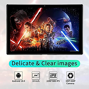 Android 10.0 Tablet PC, 10.1" Octa-Core Tablet 4G LTE with Dual Micro SIM, RAM 4G / ROM 64G, 1280x800Tablet with Keyboard and Stylus Pen,GPS, OTG, G-Sensor, Light Sensor, TF Card, BT 5.0, WiFi.