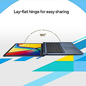 ASUS Vivobook 17 Laptop, 17.3” HD+ Display, Intel Core PENTIUM 8505 CPU, Intel UHD Graphics, 8GB RAM, 256GB SSD, Windows 11 Home, Quiet Blue, F1704ZA-DS24