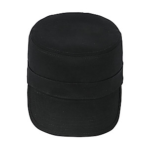 Zylioo Oversize XXL Flat Top Style Army Cap,Breathable Military Hat for Big Heads 22"-24.5",Extra Large Blank Army Hat