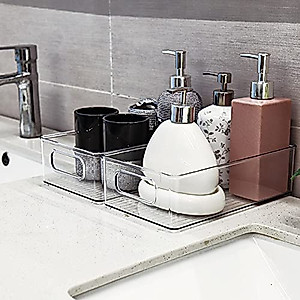 Refrigerator Organizer Bins,Kstkry 4 Piece Transparent Kitchen Storage Box Adaptable To Freezer Kitchen Cabinet Pantry Food Storage Shelf Beverage Fruit Canned Goods Vegetables Cheese(BPA free)