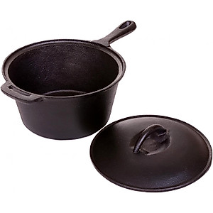 Cajun Cookware Pots 2-quart Seasoned Cast Iron Sauce Pot - Gl10491as