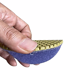 Diamond Polishing Pads 4 Inch 10 Packs 3/8"-11 Backer Pad Granite Polishing Kit Marble Polishing Kit Diamond Sanding Pads Granite Polishing Pads Concrete Polishing Pads Tile Polishing Pads For Grinder