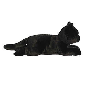 Aurora® Adorable Flopsie™ Twilight Cat™ Stuffed Animal - Playful Ease - Timeless Companions - Black 12 Inches