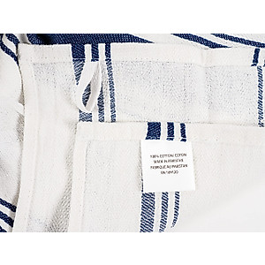 KAF Home Assorted Flat Kitchen Towels | Set of 10 Dish Towels, 100% Cotton - 18 x 28 inches | Ultra Absorbent Soft Kitchen Tea Towels | Perfect for Cooking, Cleaning, and Drying Hands (Navy)