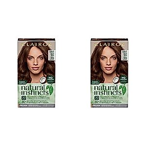 Clairol Natural Instincts Demi-Permanent Hair Dye, 5BZ Medium Bronze Brown Hair Color, Pack of 2
