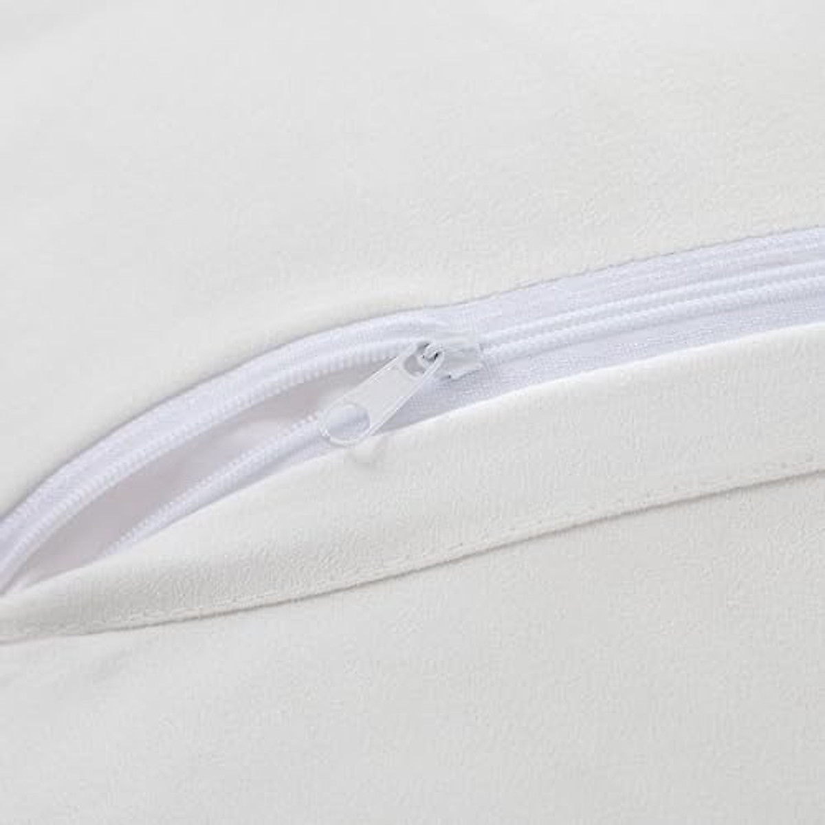 MIULEE Decorative New Luxury Series Style White Faux Fur Throw Pillow Case Cushion Cover for Sofa Bedroom Car 12 x 20 Inch 30 x 50 Cm