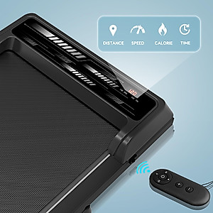 Walking Pad Treadmill Under Desk with 265lbs Capacity, Portable Treadmill for Home Office with Remote Control, 2.25HP Walking Treadmill for Walking and Jogging