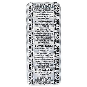 LaMotte 6999A Visual Grade TesTabs, Chlorine DPD #1 RAPID, 100 ct.