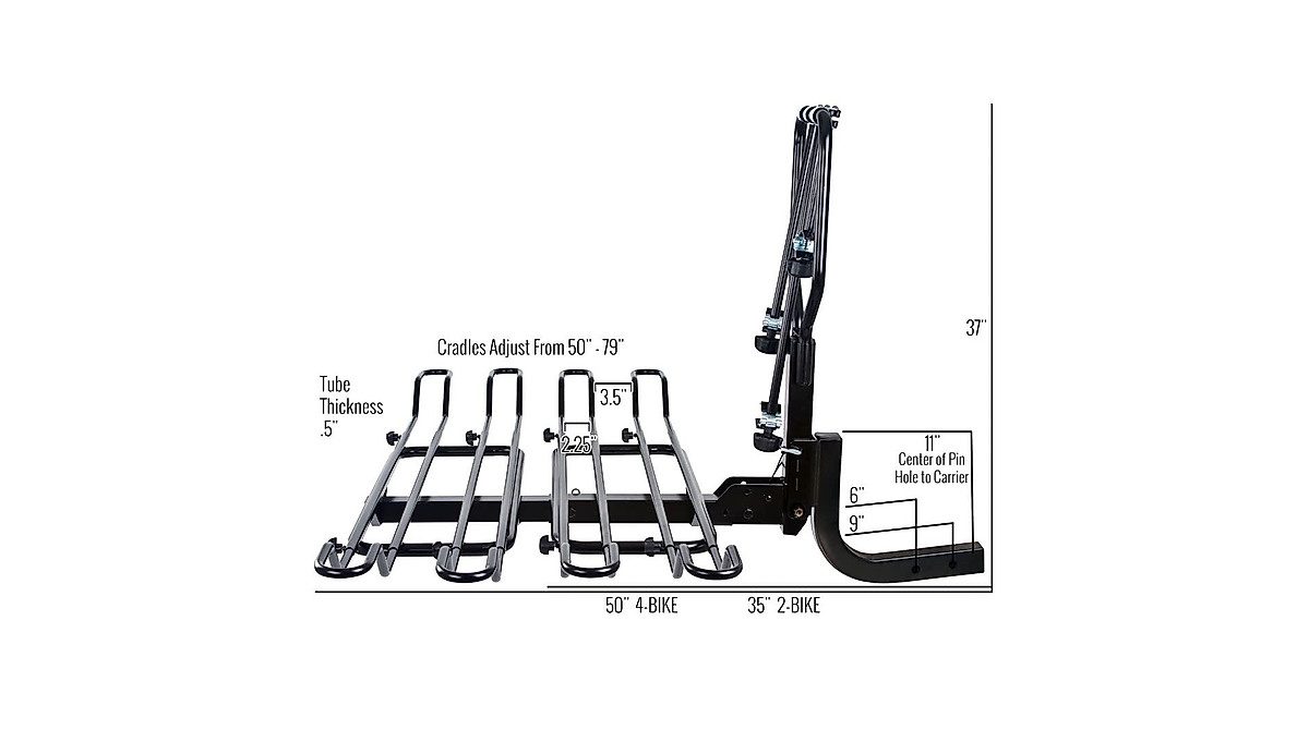 Apex 2-4 Bike Hitch Rack - Swing-Down for SUV/Truck Access