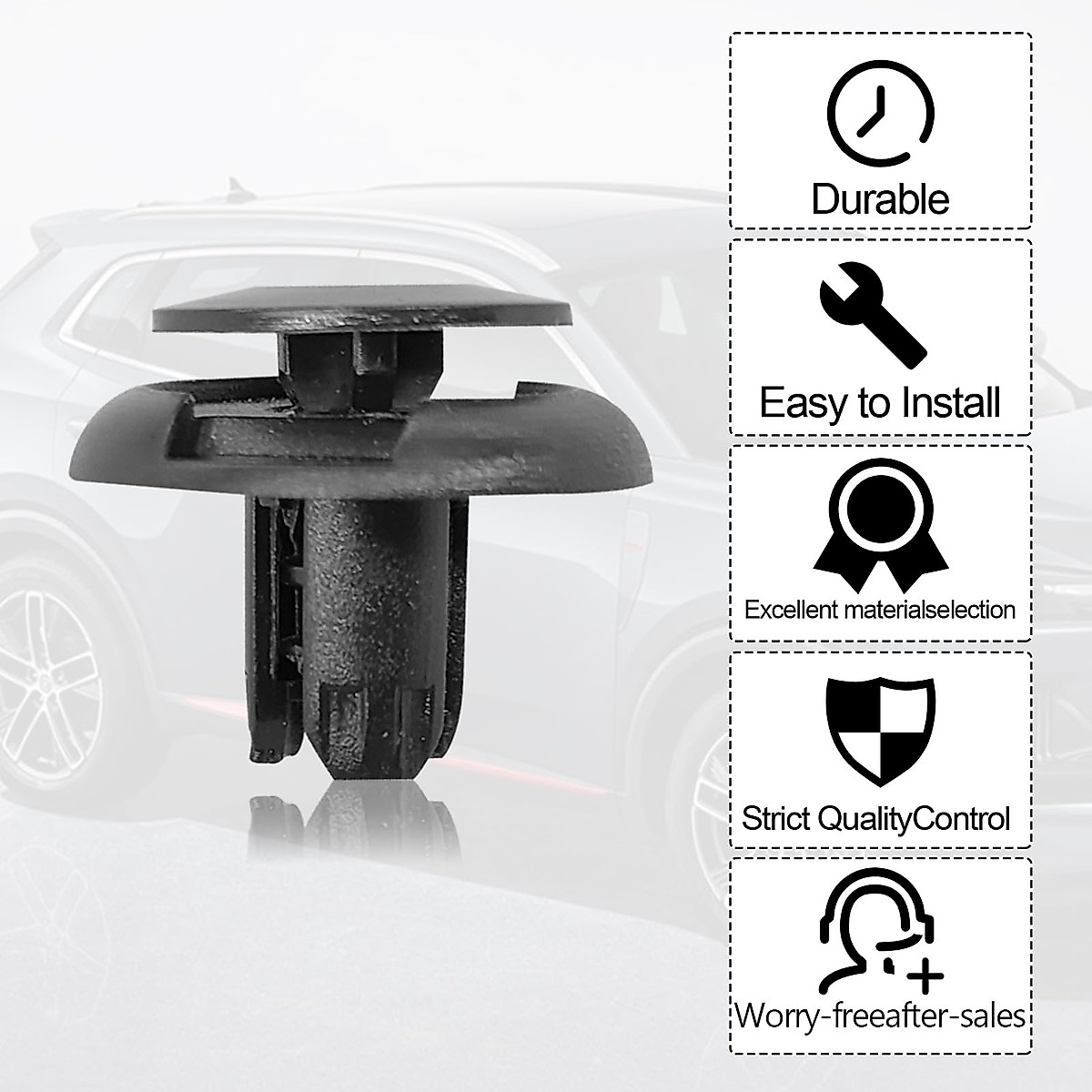 30pcs Fender Liner Clip, Nylon Splash Shield Bumper Retainer Clips Compatible with Honda Acura Accord Civic CRZ Fit Insight Odyssey Passport Pilot Ridgeline ILX Mdx RDX RLX TLX Tsx 91512-SX0-003