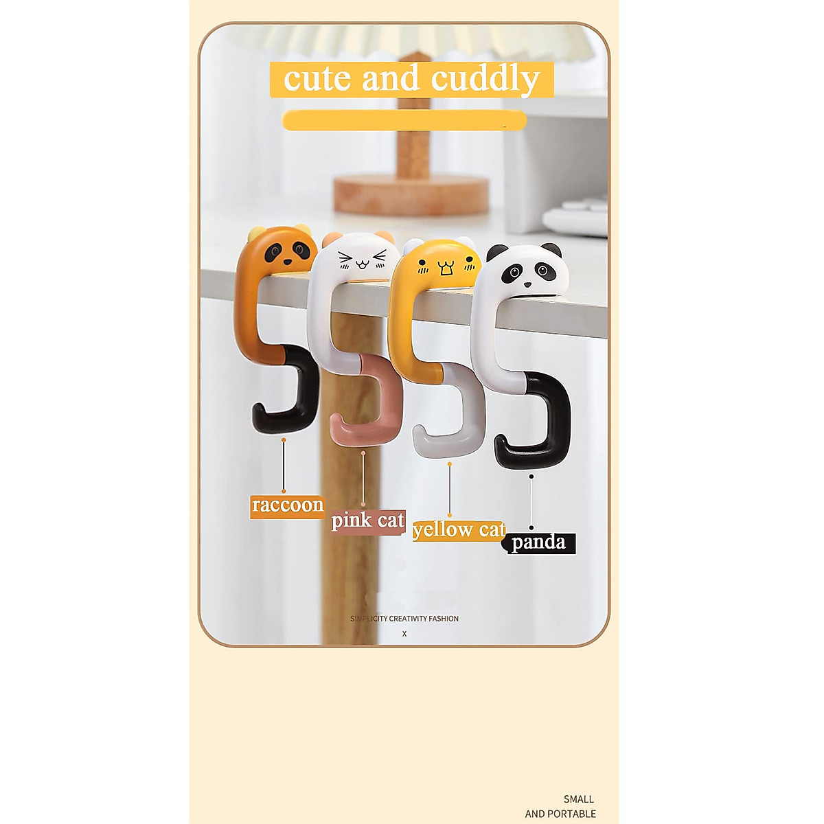 OCXEQJX 8 Pcs Handbag Hook Holder Portable ABS Handbag Hangers Purse Hooks Foldable Schoolbag Hook for Student Table Desk Restroom Office Shool Restraurant Bar and Meeting Room