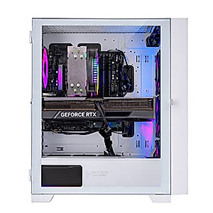 Skytech Gaming Shiva Gaming PC Desktop – AMD Ryzen 5 7600X 4.7 GHz, NVIDIA RTX 4060, 1TB NVME SSD, 32GB DDR5 RAM RGB, 600W Gold PSU, 11AC Wi-Fi, Windows 11 Home 64-bit,White