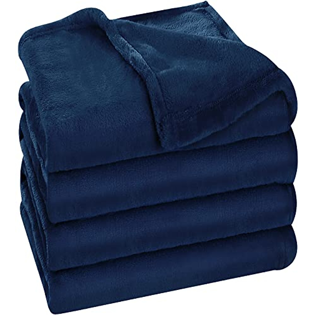 Utopia Bedding Fleece Blanket Queen Size Navy 300GSM Luxury Bed Blanket Anti-Static Fuzzy Soft Blanket Microfiber (90x90 Inches)