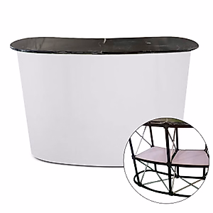 Portable Retail Tradeshow Display,Podium Table Display Exhibition Counter Stand Booth Fair with Wall Bags 51.97 * 15.75 * 35.43inch