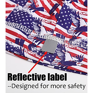 Sweat Wicking Skull Beanie Helmet Liner Running Hat Cycling Caps Cooling Cap US Flags Skullcap Liners Fits Under Motorcycle Helmets for Men and Women (Patriotic Pack)