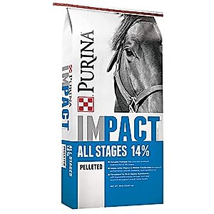 Purina | Impact All Stages 14 Pelleted Horse Feed | 50 Pound ( 50 LB) Bag