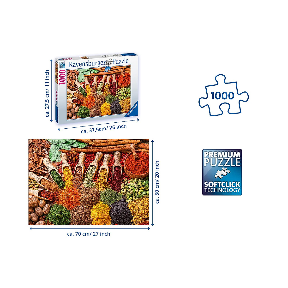 Ravensburger Herbs & Spices 1000 Piece Jigsaw Puzzles for Adults and Kids Age 14 Years Up [Amazon Exclusive]