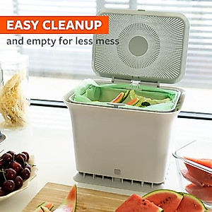 Full Circle Fresh Air Odor-Free Kitchen Compost Bin, Gray