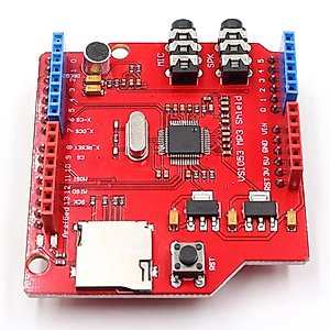 RedTagCanada VS1053 VS1053B Stereo Audio MP3 Player Shield Record Decode Development Board Module with TF Card Slot for Arduino UNO R3 One