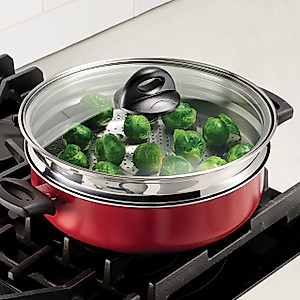 Tramontina 4 Qt Covered Nonstick Pan with Steamer, 80149/134DS