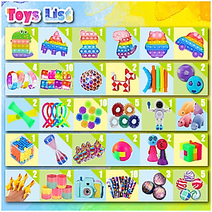 400 Pcs Party Favors for Kids, Easter Basket Stuffers, Fidget Toy Pack, Stocking Stuffers Carnival Prizes Treasure Box Toys for Classroom Bulk Toys Goodie Bag Stuffers Pinata Fillers for Kids