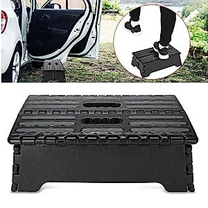 Folding Step Stool, 15 Inch The Anti Skid Step Stool is Sturdy to Support Adults and Enough for Kids. Opens Easy with One Flip. Great for Kitchen, Bathroom, Bedroom, Kids or