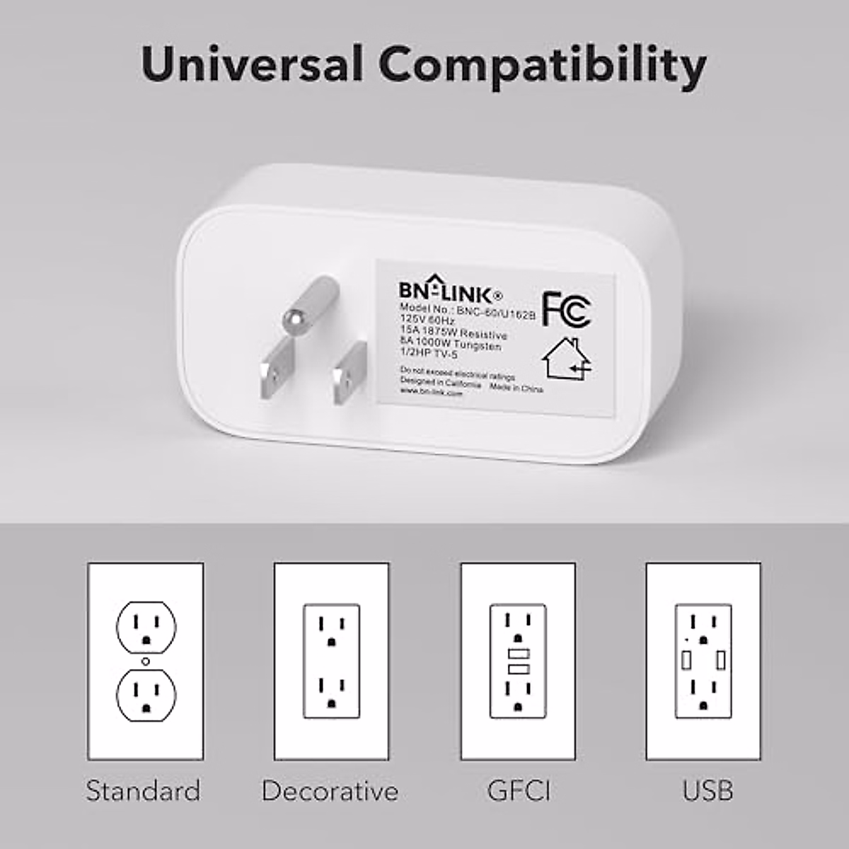 BN-LINK Bluetooth Smart Plug, Smart Outlet Work with Bluetooth Directly, Remote Control by App, No Hub Required, 4 Pack