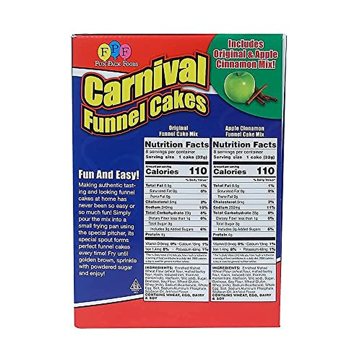 Funnel Cake Kit Deluxe Bundle- Includes Funnel Cake Mix, Ring, Dredge, and 1lb Confections Sugar - Funnel Cake Maker Machine - Carnival Food Makers