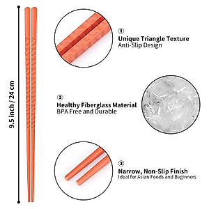 Ohtomber 10 Pairs Chopsticks Reusable, 9.5 Inch Fiberglass Chopsticks and 328 Feet White Cotton Butchers Twine String