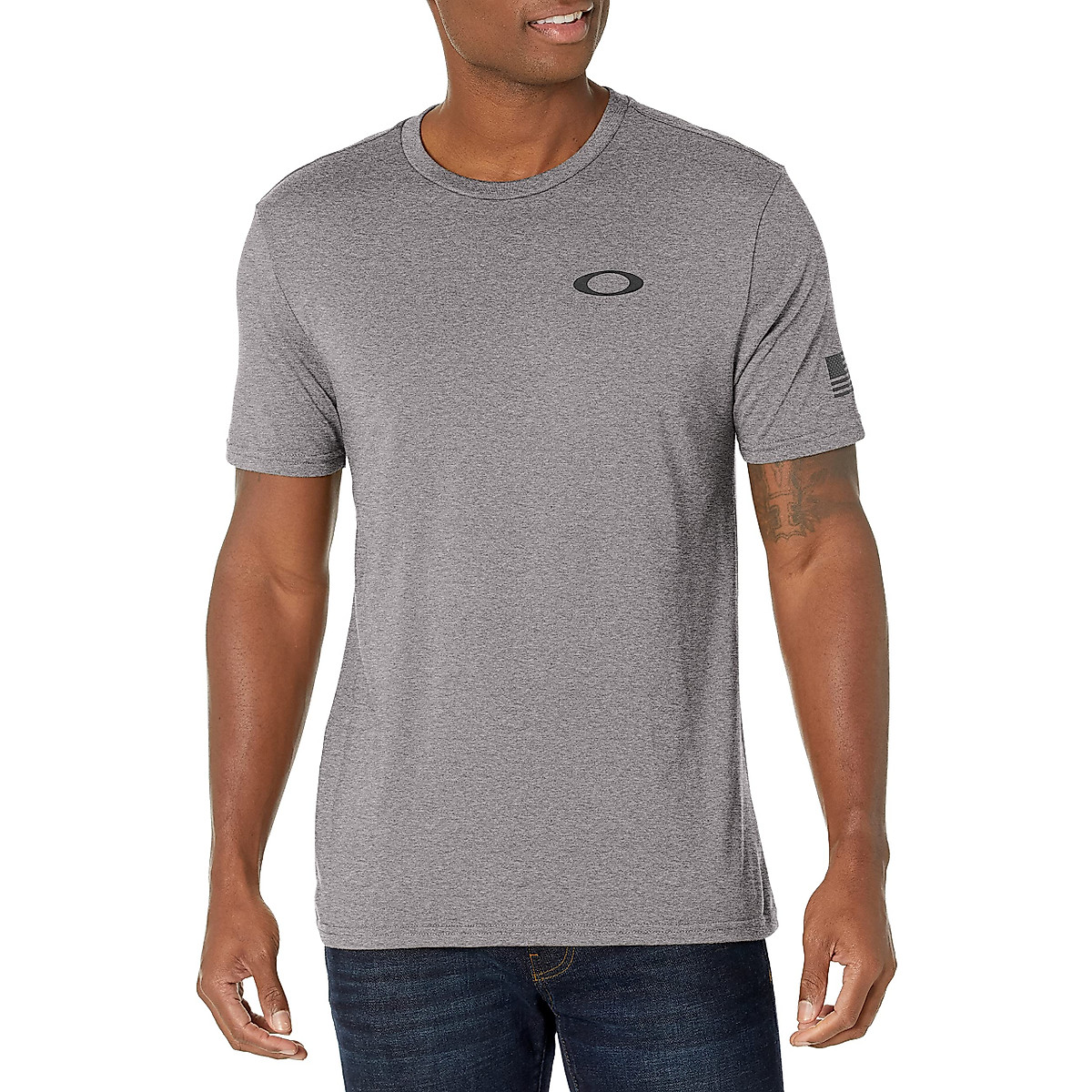 Oakley SI Strong Tee, Athletic Heather Grey, Medium