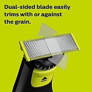 Philips Norelco OneBlade 360 Replacement Blades, for OneBlade Electric Shaver and Trimmer, Durable Stainless Steel, Trim, Edge and Shave, 2 pack, Model QP420/80