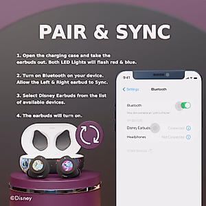 Disney Lilo and Stitch Bluetooth Earbuds w/Charging Case- Wireless Headphones w/Built-in Mic+ Up to 30 Hrs Playtime- Lilo and Stitch Gifts for Girls,Boys,Women,Men,All Fans of Lilo and Stitch Stuff