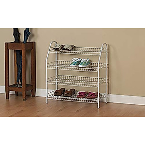 ClosetMaid 8131 4-Tier Freestanding Shoe Rack, White