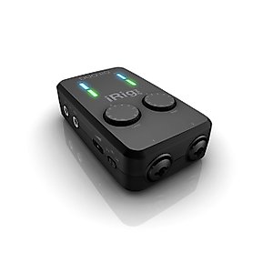 IK Multimedia iRig Pro Duo I/O USB audio interface, TRS balanced & headphones outputs, audio mixer to 24-bit, midi interface for music studio, recording, podcasting, streaming & social apps