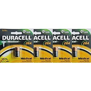 4 Pcs Duracell PX28A Alkaline Medical Battery 6V A544 4LR44 28A