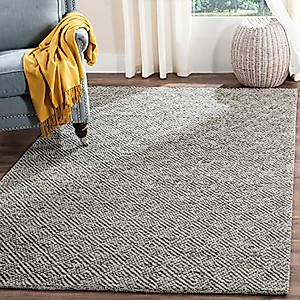SAFAVIEH Natura Collection 3' x 5' Blue NAT503B Handmade Premium Wool Area Rug