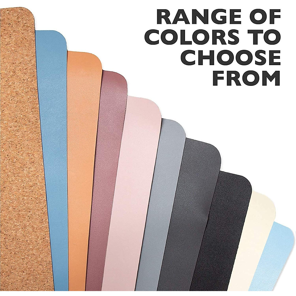 Ilyapa Office Desk Pad, Dual Sided Gray & Light Blue - 36 x 17 Inch Leather Style Full Desk Mouse Pad, Easy Clean Non Slip Computer Desk Mat for Home or Office