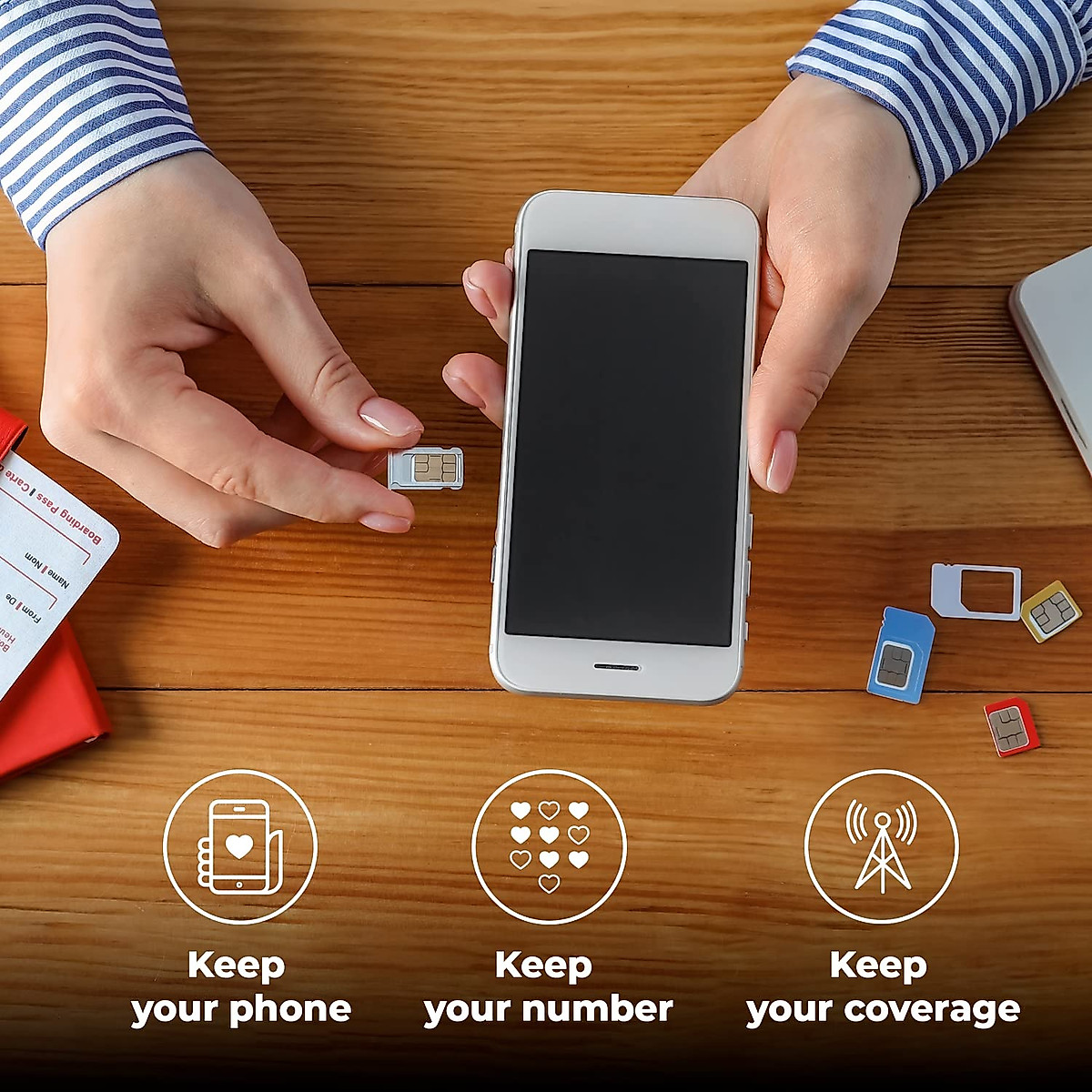 RedPocket Mobile $20/Month Phone Plan, Free SIM Card for T-Mobile-Compatible Phone, Unlimited Data, Talk & Text, 5GB High-Speed 5G & 4G Data