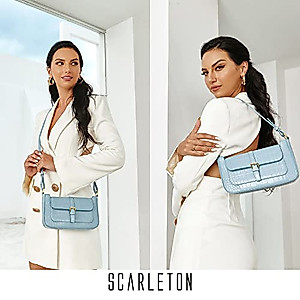 Scarleton Crossbody Bags for Women, Purses for Women, Lightweight Shoulder Bag Purse, Crossbody Bag with 2 Straps, H208761 - Blue